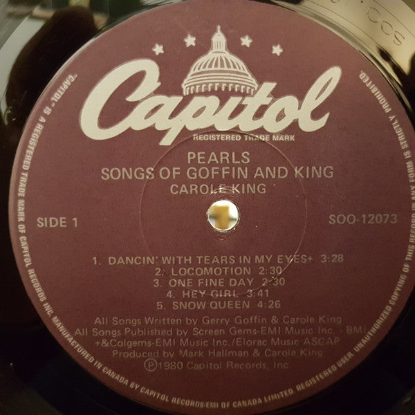 Carole King – Pearls Songs Of Goffin And King 1980 Rock, Pop, Folk, Wo ...