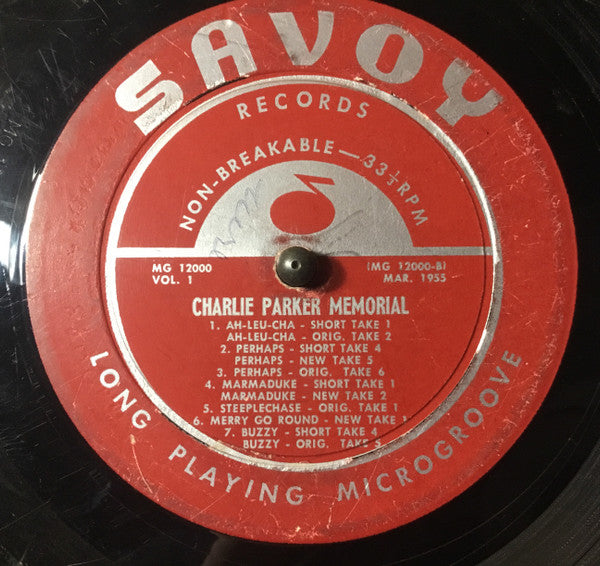 Charlie Parker – Charlie Parker Memorial 1955- Jazz Style: Bop (Rare V ...