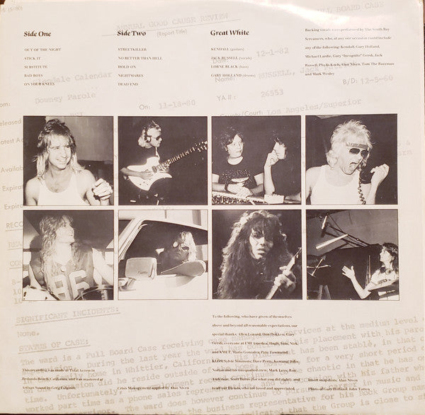 Great White – Great White (1984, Hard Rock / Glam Metal, Vinyl LP ...