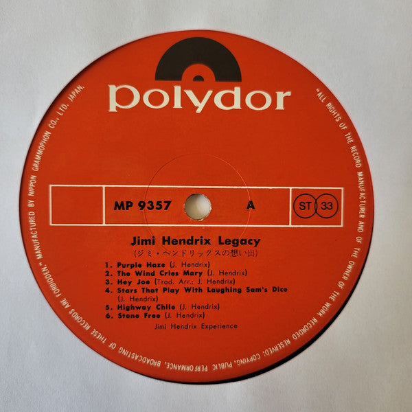 JIMI HENDRIX — Legacy (Polydor Japan, MP 9357/8) Rock, Psychedelic (Vi ...