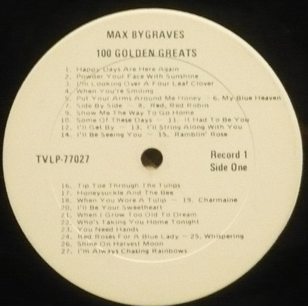 Max Bygraves – 100 Golden Greats 2 lps - 1977 Genre: Pop Style: Easy L ...