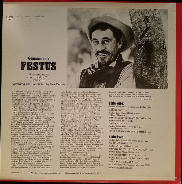 Gunsmoke's Festus – Sings And Talks 'Bout Dodge City 'N Stuff - Stage ...